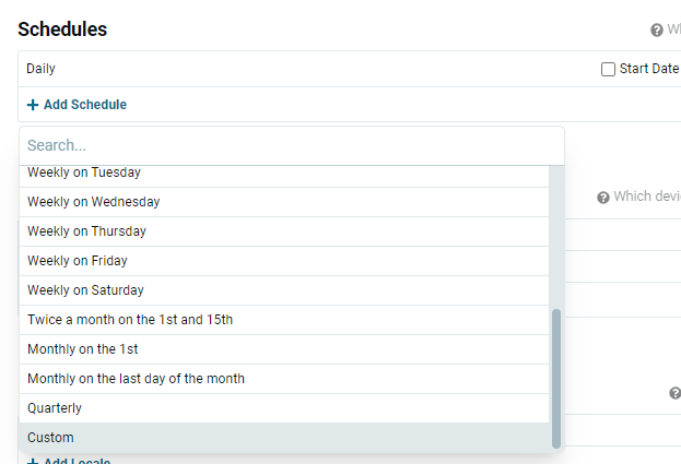 How Do I Create A Custom Schedule Using An Rrule
